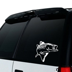 Jumping Fish Vinyl Decal W/ Custom Text Option | Yeti Decal | Car Decal ...