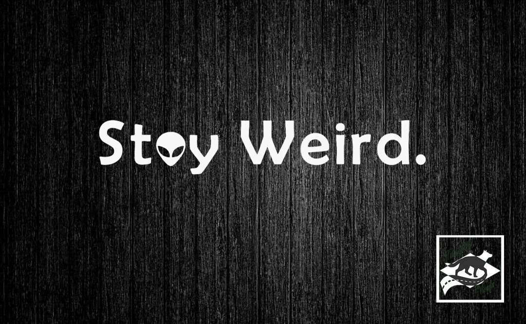 Stay Weird Vinyl Decal | Alien Decal | Car Decal | Funny Car Sticker ...