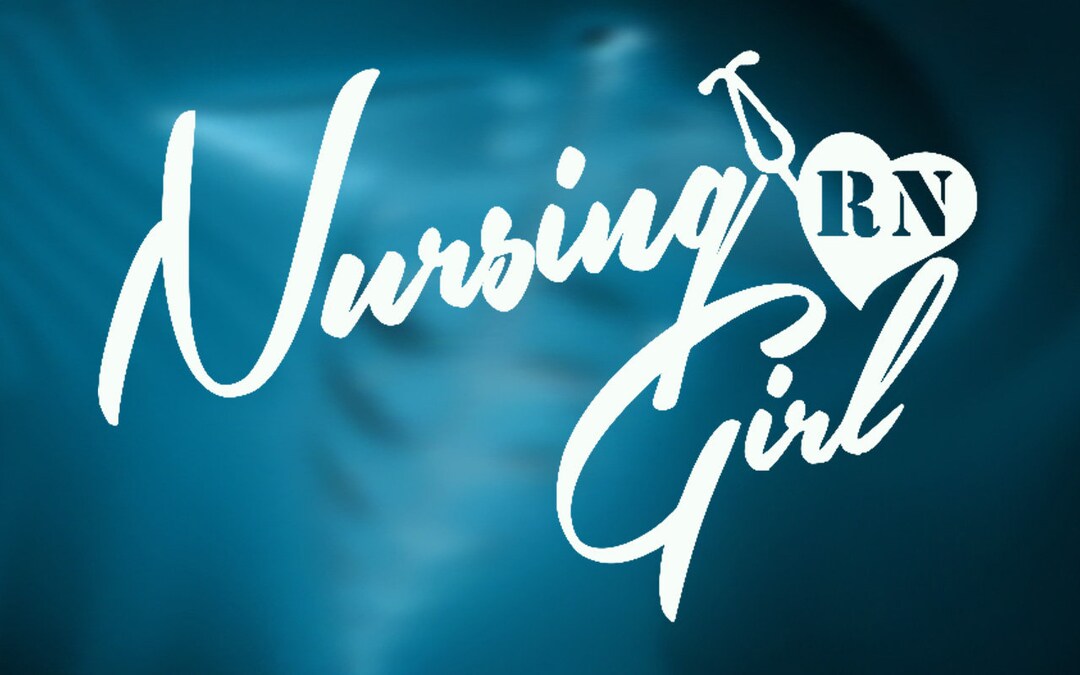 RN Nursing Girl Vinyl Decal With Custom Text Option - Etsy