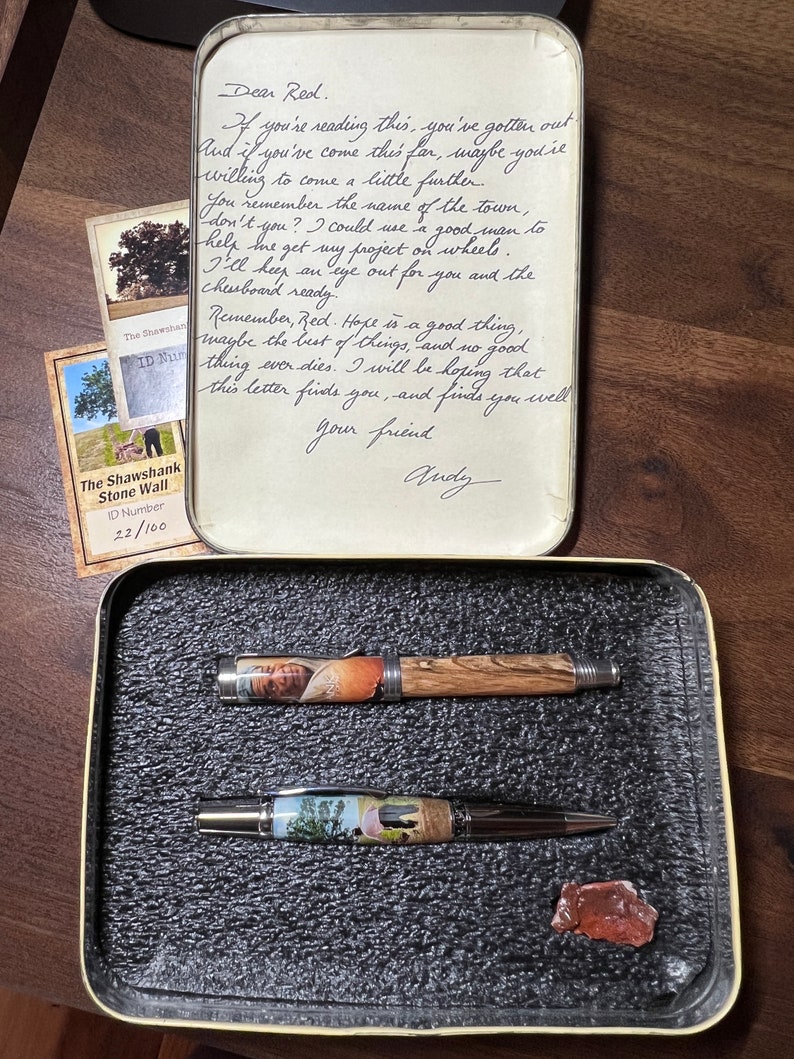 Shawshank Redemption Tree and Stone Wall Pen Set - Etsy