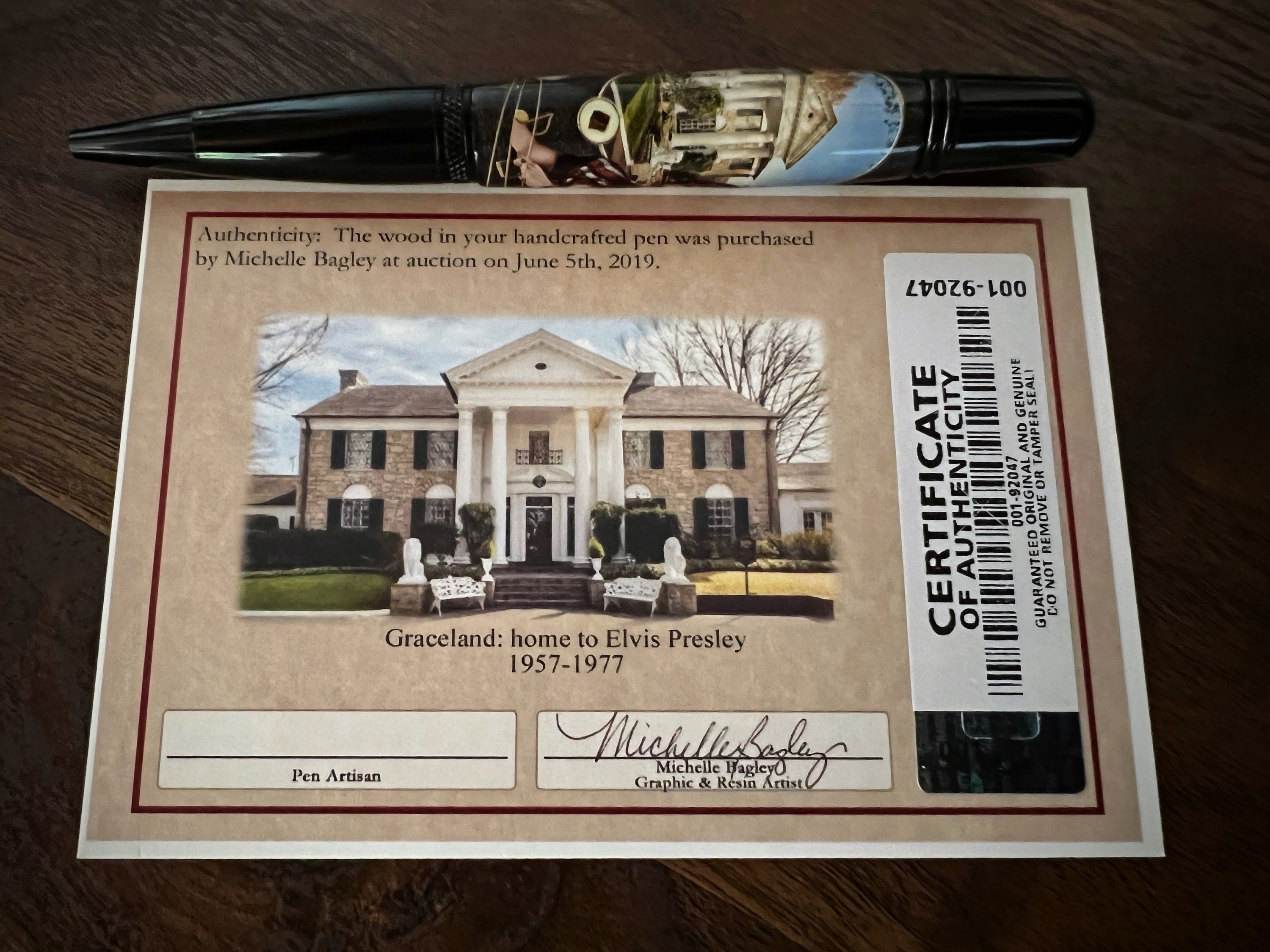 Elvis Graceland Embedded Tree Pen Tree From Elvis's - Etsy