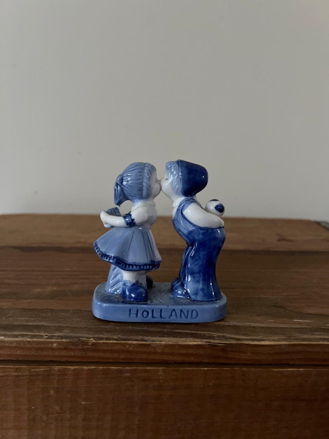 Vintage Delft Blue Kissing Boy and Girl, Made in Holland, Delft Blue - Etsy