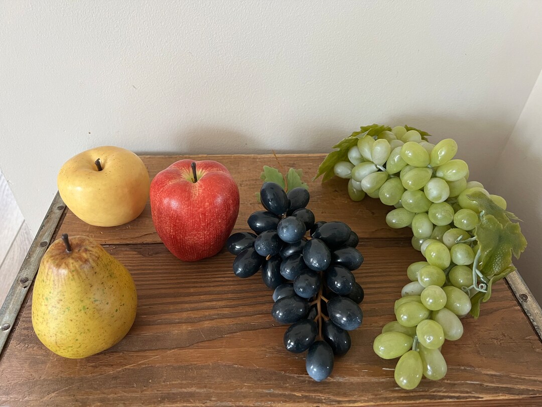 Vintage Fake Fruit, Fake Grapes, Assorted Vintage Fake Fruit, Vintage ...