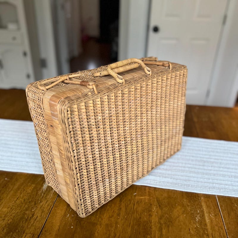 Wicker Suitcase - Etsy