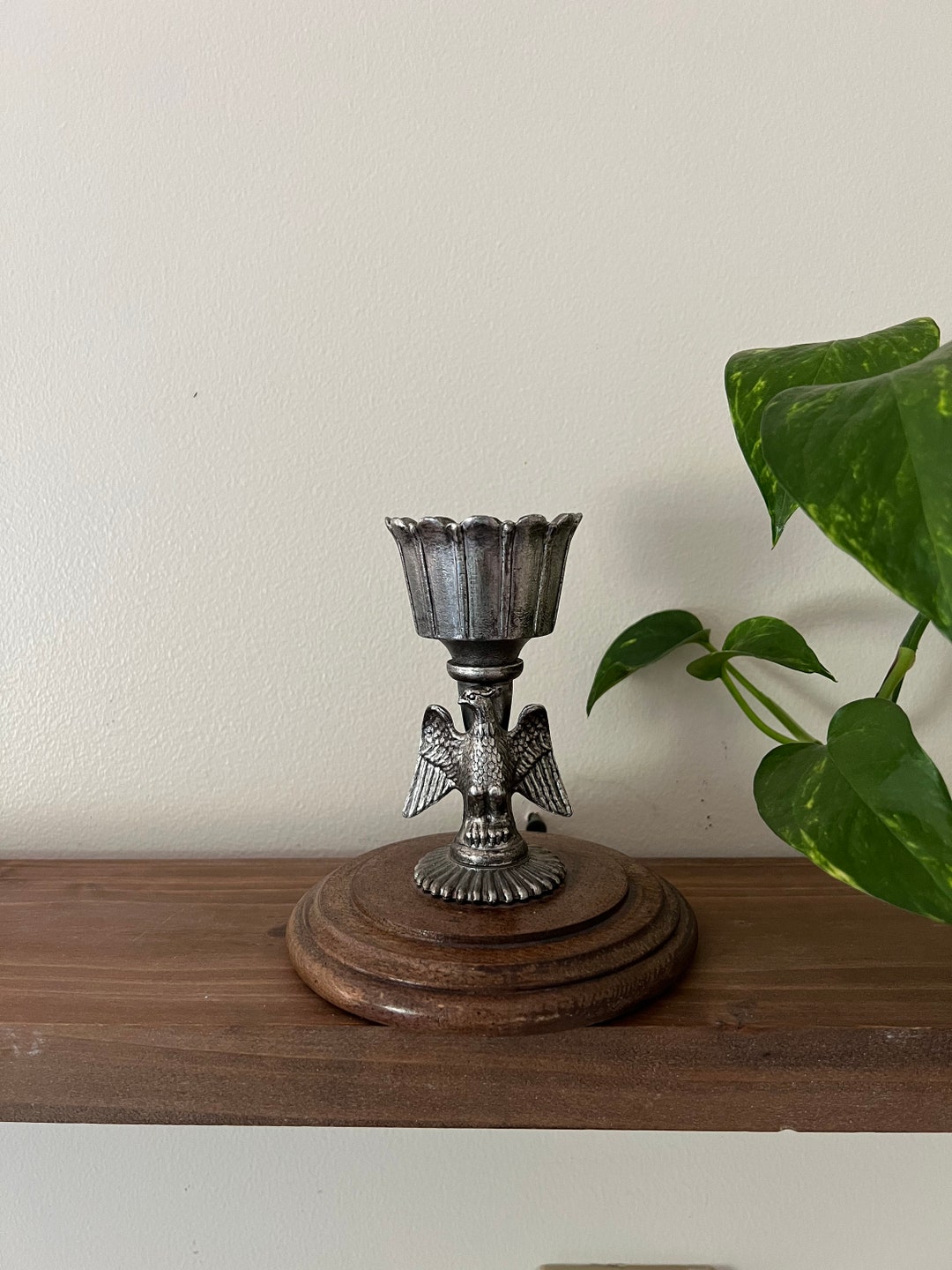 Vintage Eagle Candlestick Holder, Vintage Bald Eagle Candlestick Holder ...