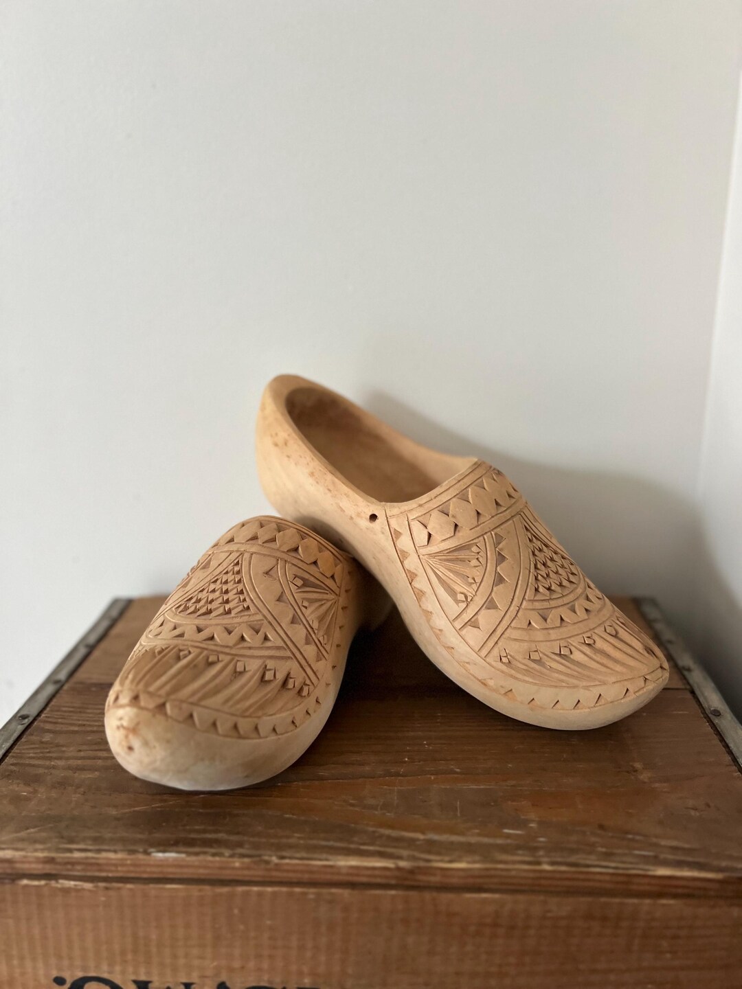 Vintage Carved Wooden Clogs, Dutch Wooden Shoes Carved, Wedding Clogs ...