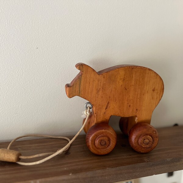 Pig Pull Toy - Etsy