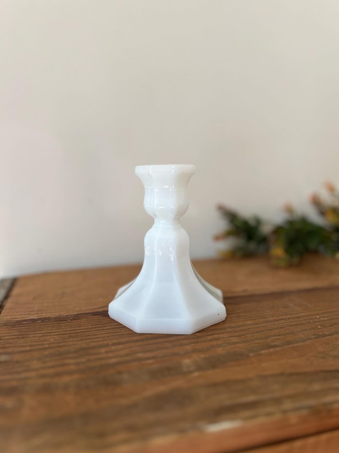 Vintage Milk Glass Bell Shaped Candle Holder - Etsy