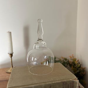 Vintage Glass Cloche, Vintage Glass Bell Jar, Glass Cloche, Glass ...
