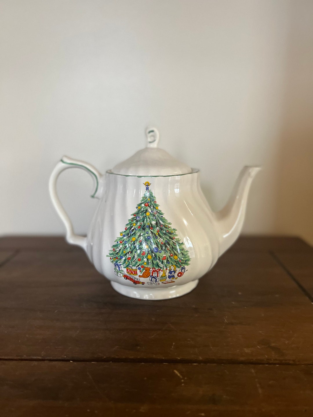 Vintage Christmas Teapot, Christmas Tree Teapot, Christmas Tea - Etsy