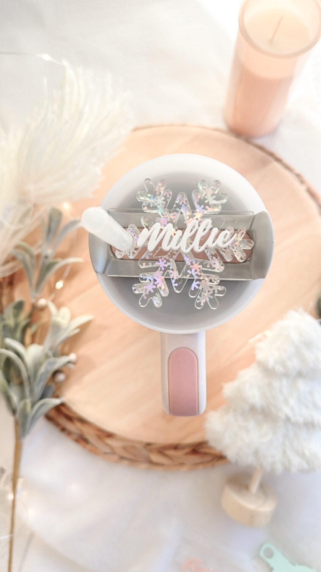 Snowflake Tumbler Tag Toppers | Personalized |christmas Gift | Tumbler ...