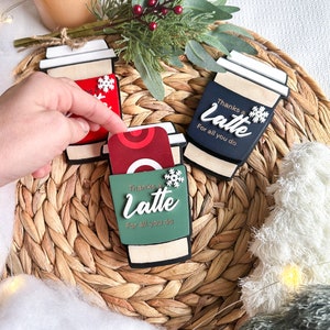 Coffee Cup Gift Card Holder Thanks a Latte for All You Do - Etsy