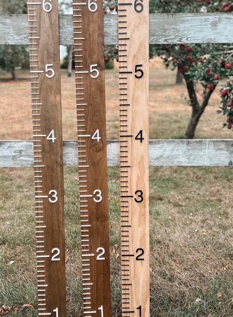 DIY Growth Chart Kit: 3D Acrylic Numbers and Tic Marks - Etsy