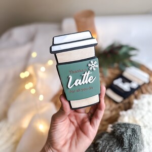 Coffee Cup Gift Card Holder Thanks a Latte for All You Do - Etsy