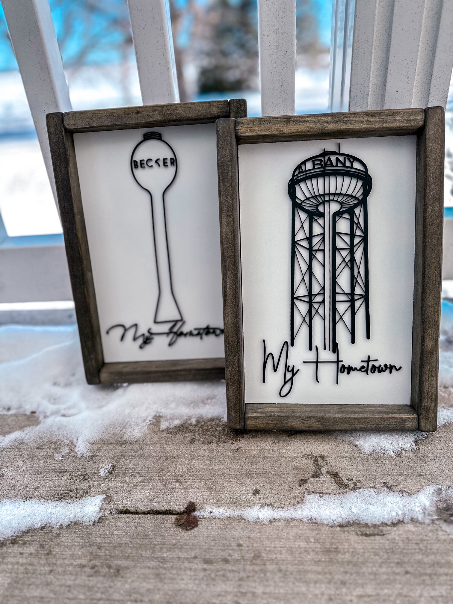 Custom My Hometown Water Tower Sign | 3D Personalized Small Town Sign ...