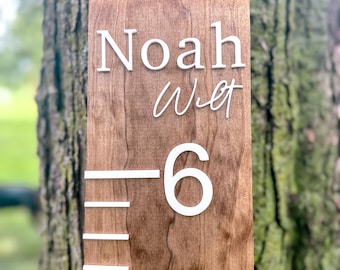 Personalized Family & Kids Growth Chart | Large Ruler 3d| Nursery Decor ...