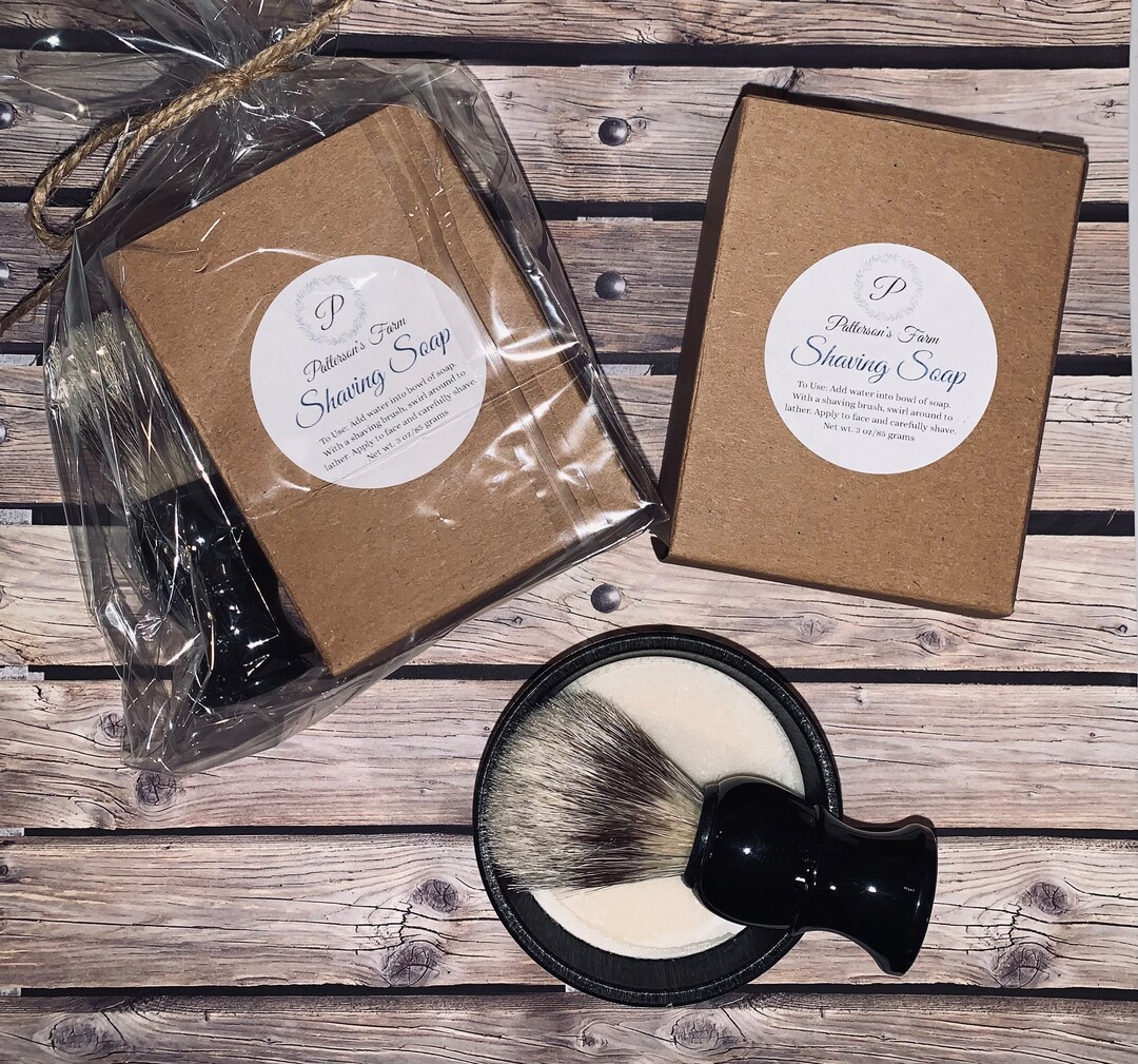 Shave Set | Luxury Goat Milk Soap Shave Soap | Men's Skincare | Foaming ...
