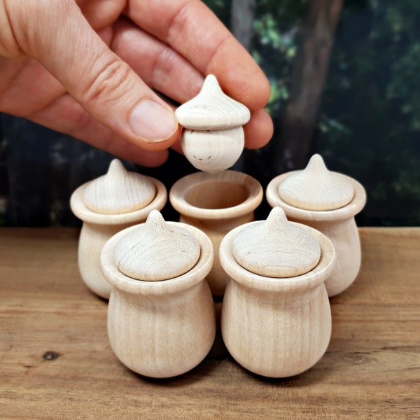 Wood Acorn - Etsy