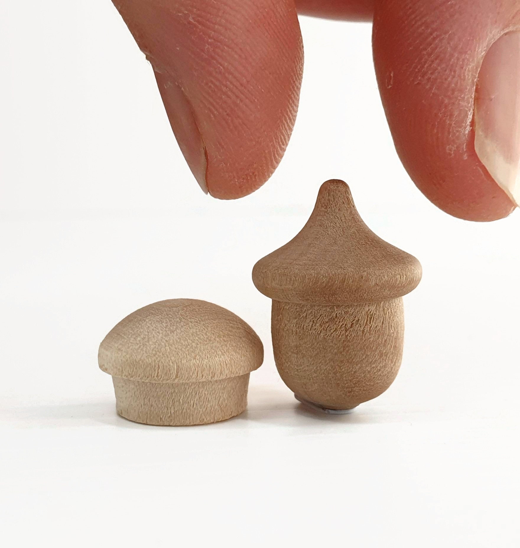 Large and Mini Miniature wooden acorns Set of wood acorns | Etsy