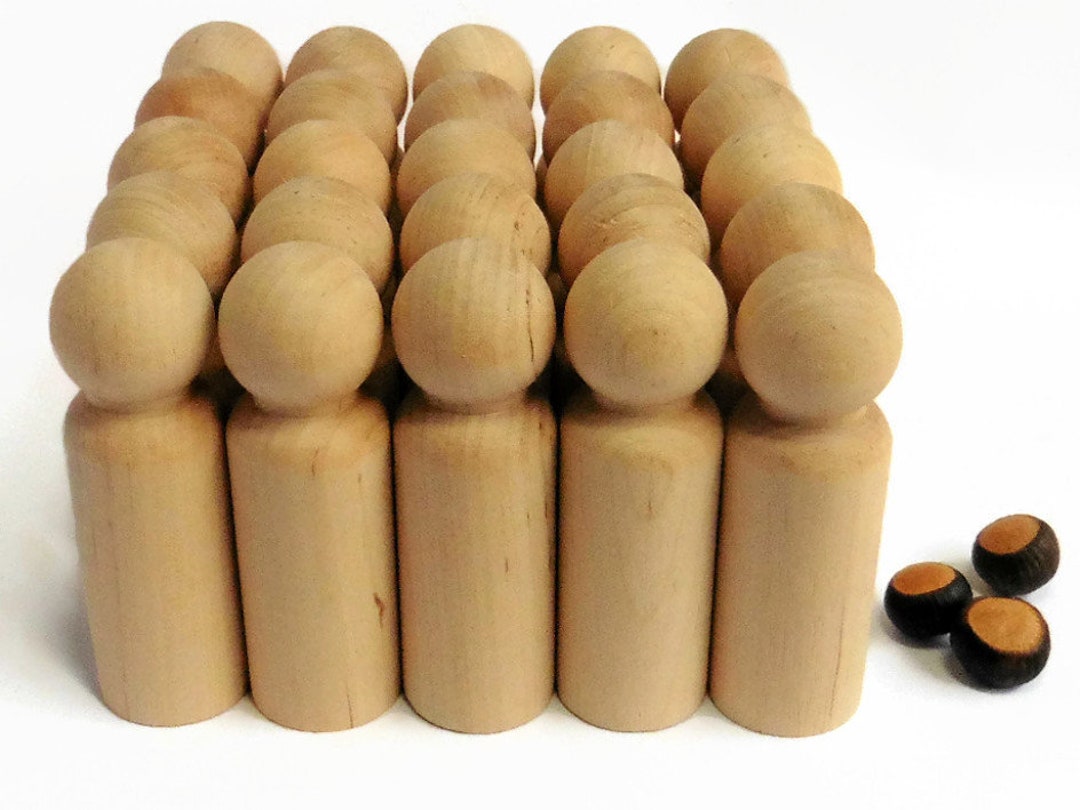 200 Large Wooden Peg Dolls Tall Man Blank Peg Dolls Large Man Wooden ...