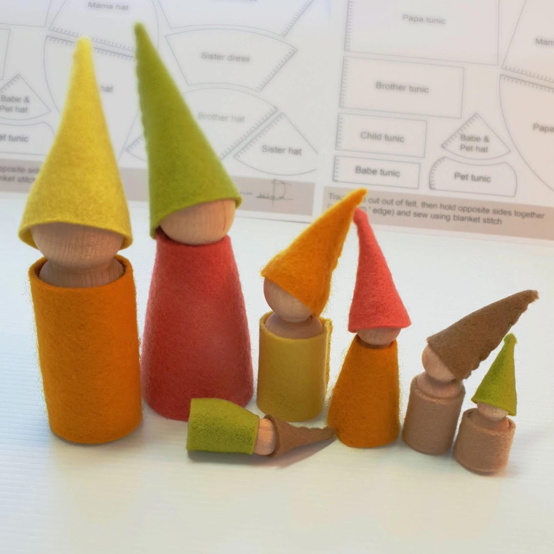 PDF Gnome Pattern Template, Waldorf Inspired Felt Gnome Pattern for All ...