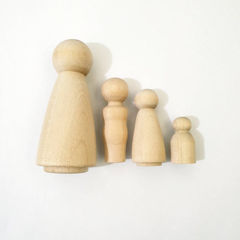 10 Curved 'aunt' Peg Dolls Woman Blank Peg Dolls - Etsy