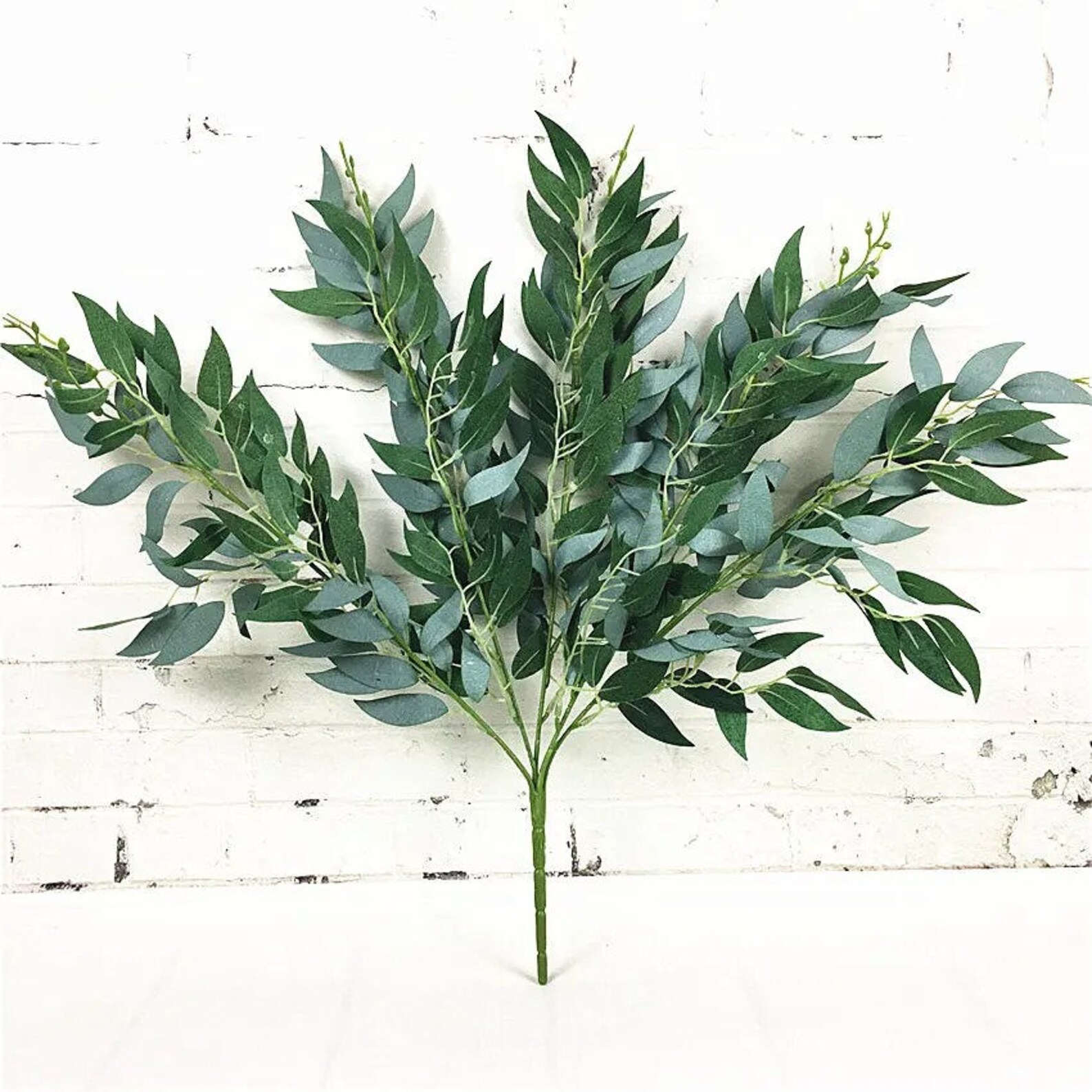 Artificial Willow Bouquet Fake Leaves for Home Christmas Wedding ...