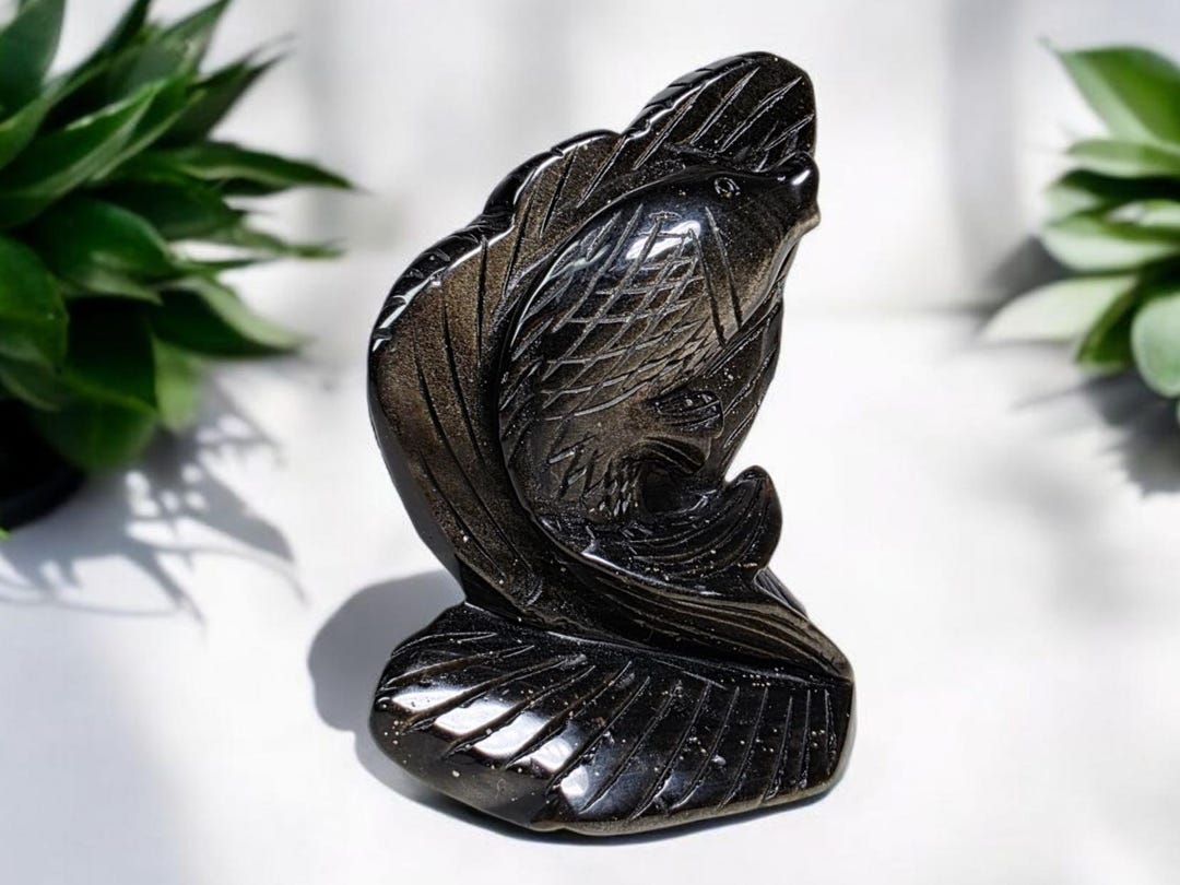 Golden Sheen Obsidian Koi Fish, American Seller, Fast Shipping! - Etsy