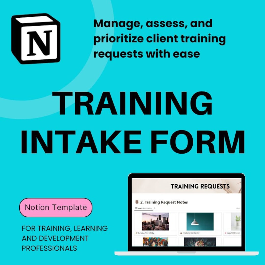 Aesthetic Training Intake Form Notion Template, Client Intake Request Form, Notion Dashboard ...