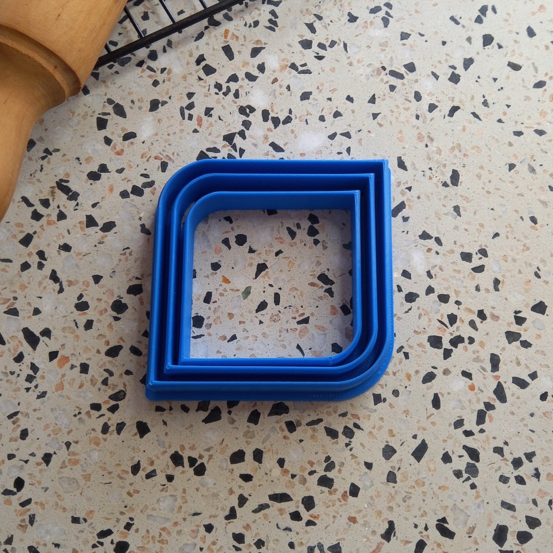 Part Round Corner Square cookie / biscuit cutter (set of 3) - Etsy ...