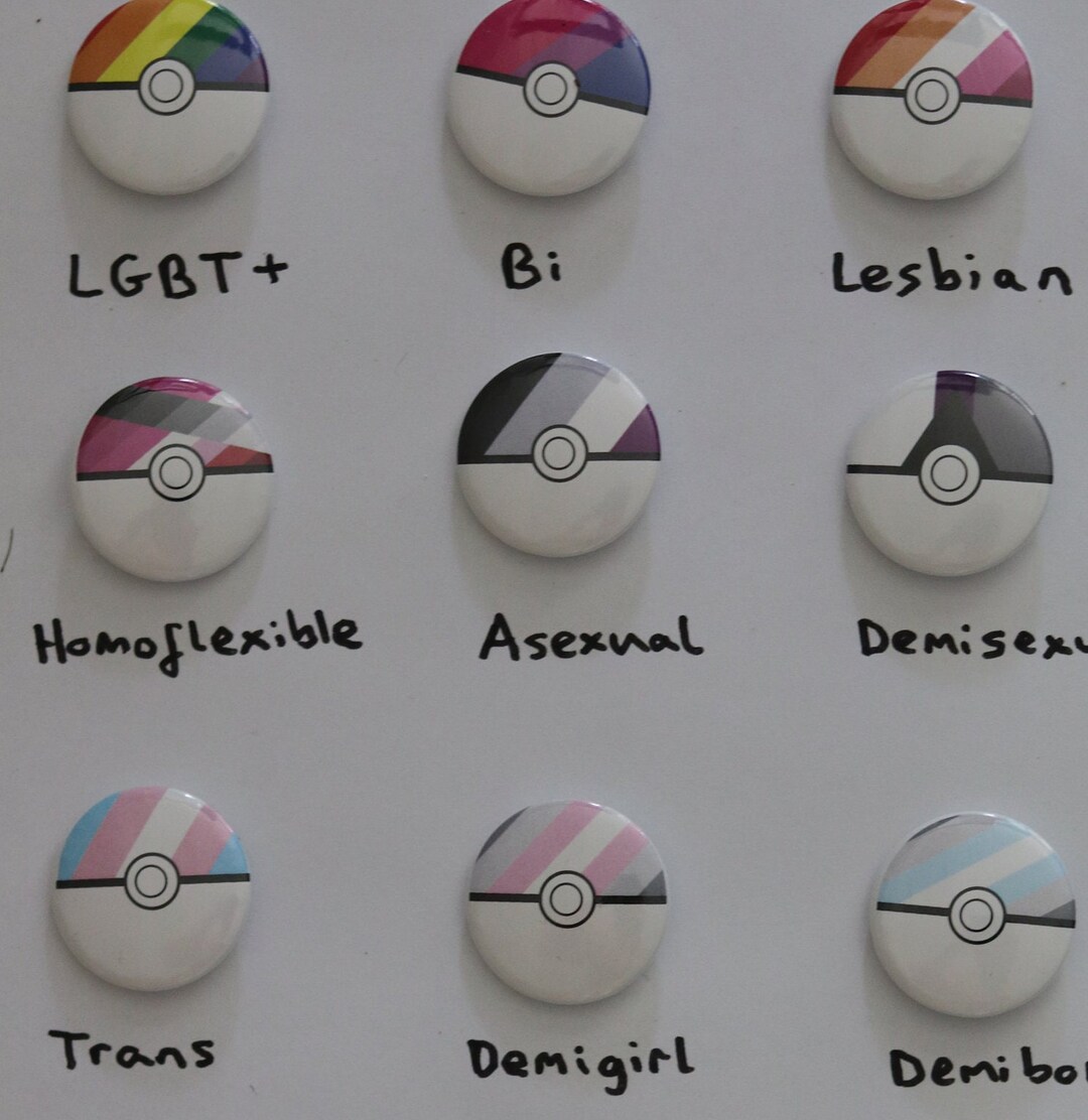 LGBT Pride Pokeball Badges - Etsy