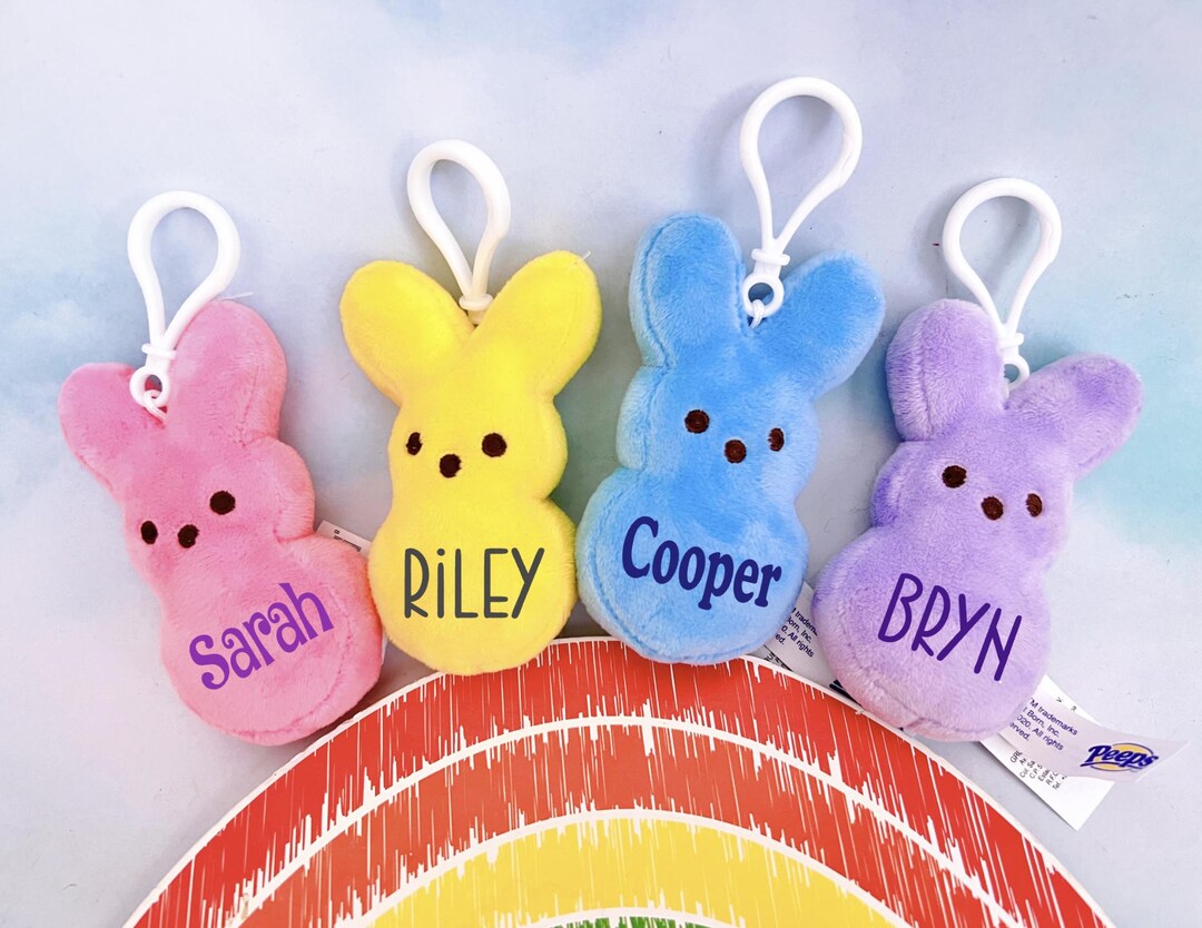 Personalized Peeps 5.5" With Clip for Easter Basket, Peeps Keychain Bag ...