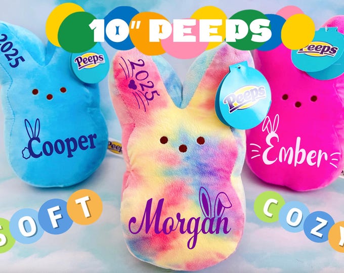 Personalized Plush Bunny, Inspired Peep Bunny, Personalized Peep ...