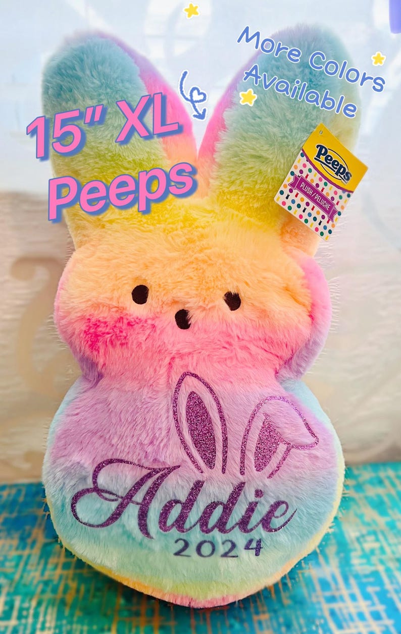 Personalized Peeps 15"xl LIMITED EDITION for Easter Basket, Stuffed ...