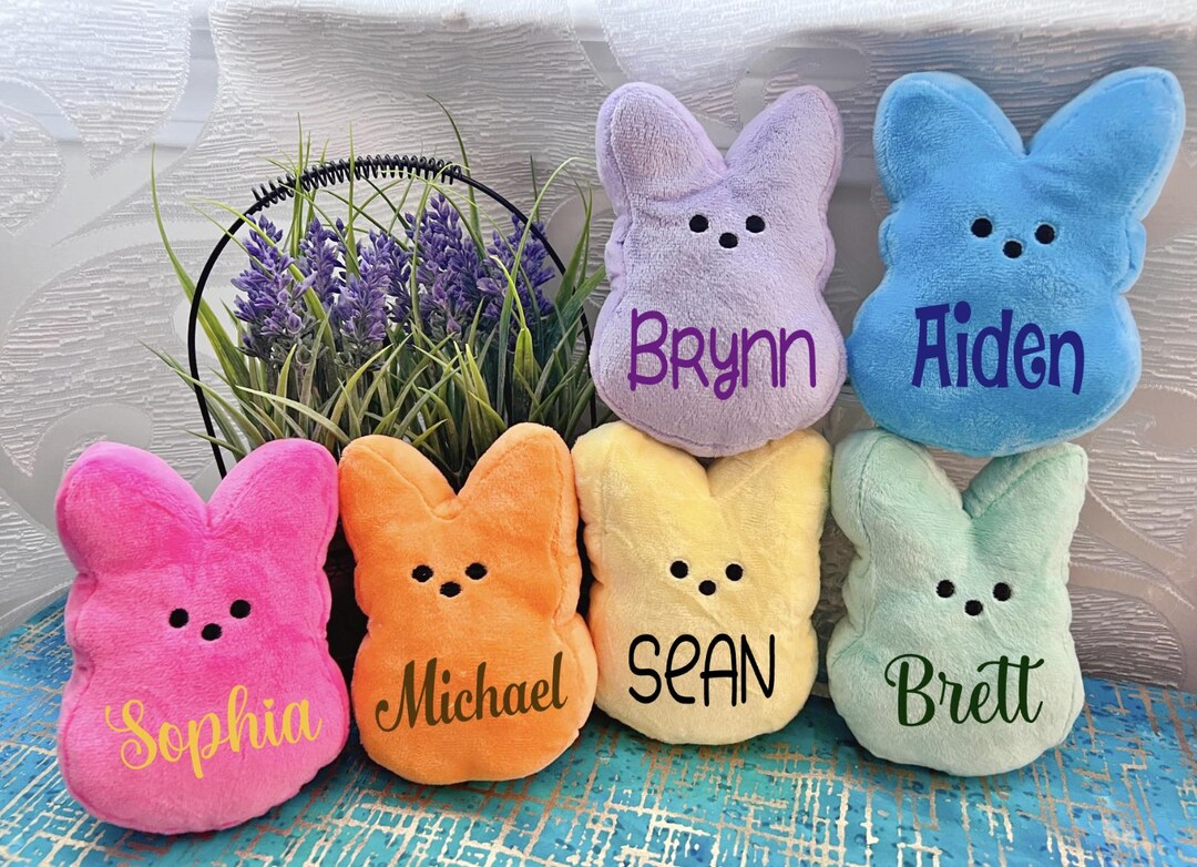 Peeps 6" Personalized Bunny for Easter Basket, Stuffed Peeps, Custom ...