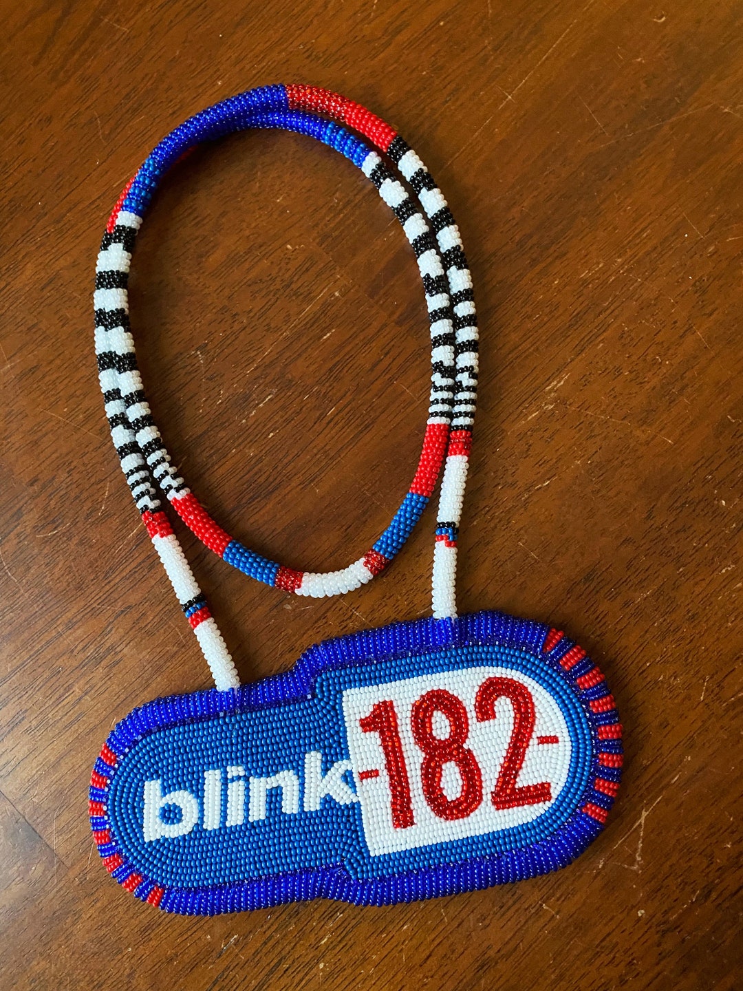 Beaded Blink182 Pop Punk Pill Album Medallion Indigenous Made - Etsy