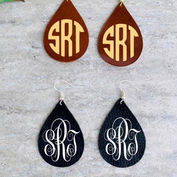 Monogram Earrings - Etsy