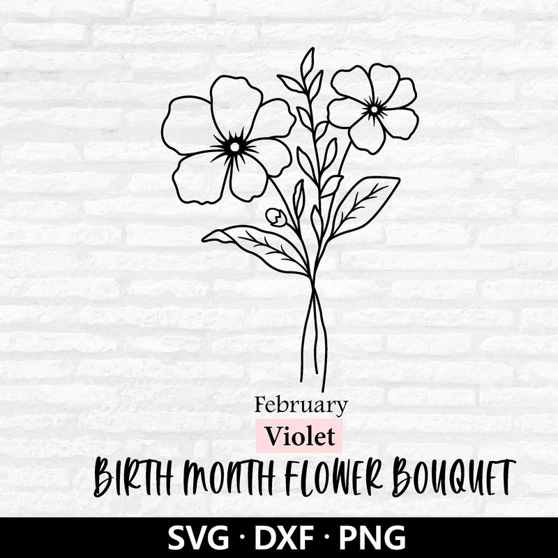February Birth Flower Clipart - Etsy