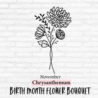 Birth Month Flowers: Line Art Illustrations (SVG, PNG, JPG) - Etsy