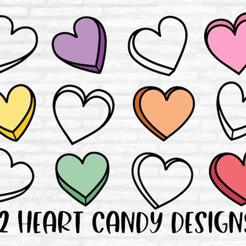 Heart Candy SVG Valentines Day SVG Files for Cricut | Etsy
