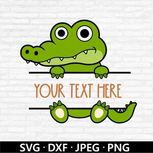 Alligator Monogram SVG Cute Baby Crocodile SVG Crocodile - Etsy