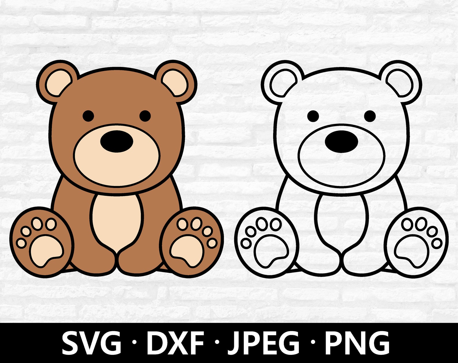 Teddybär SVG Süßer Bär SVG. Plotterdateien Baby Bär Baby - Etsy Schweiz
