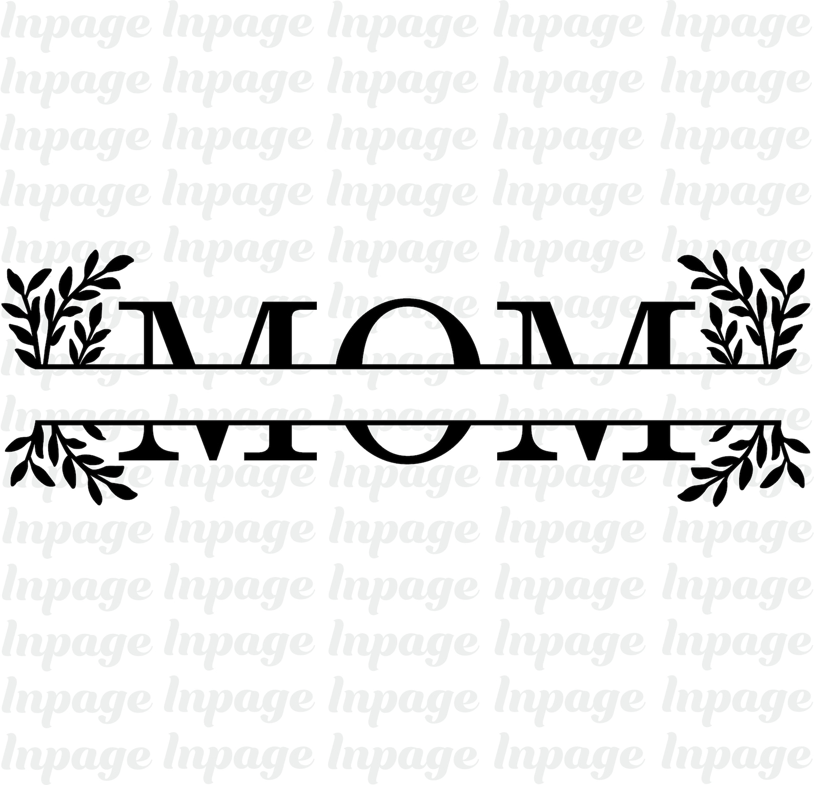 Split Mom Svg Floral Mom Svg Mom Split Monogram Svg Mom Etsy