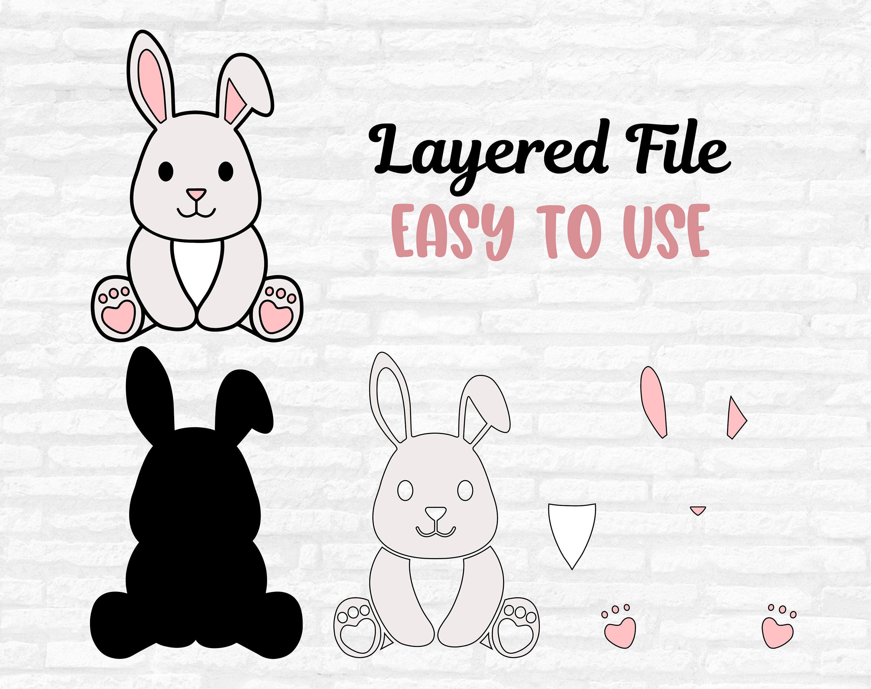Easter Bunny Svg Baby Rabbit Svg Rabbit Svg File Easter - Etsy
