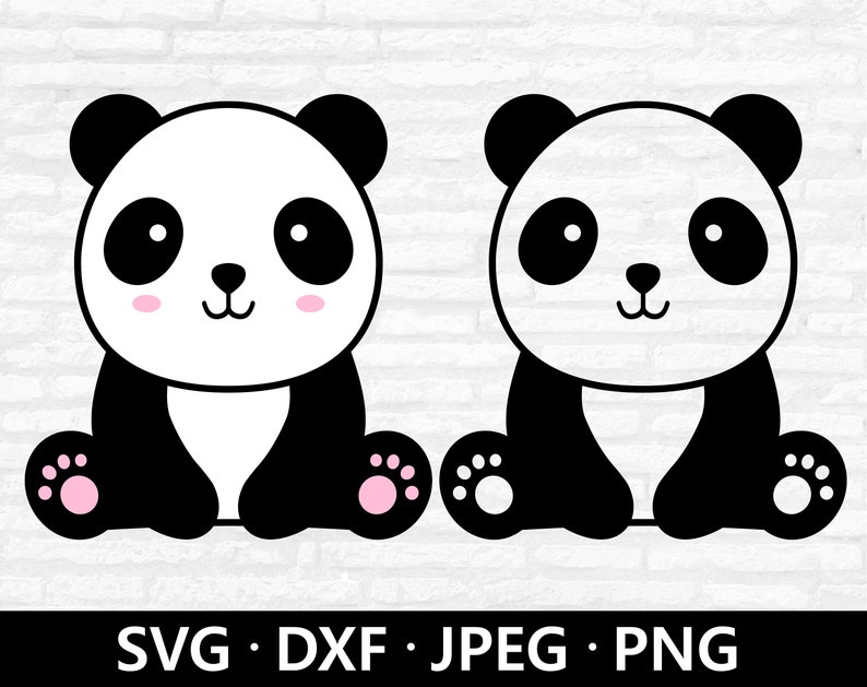 Cute Baby Panda Layered SVG Cuttable Baby Panda SVG Panda | Etsy