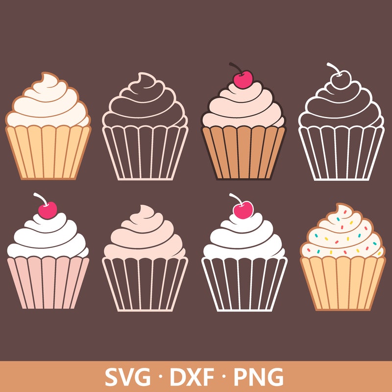 Cupcake Svg - Etsy