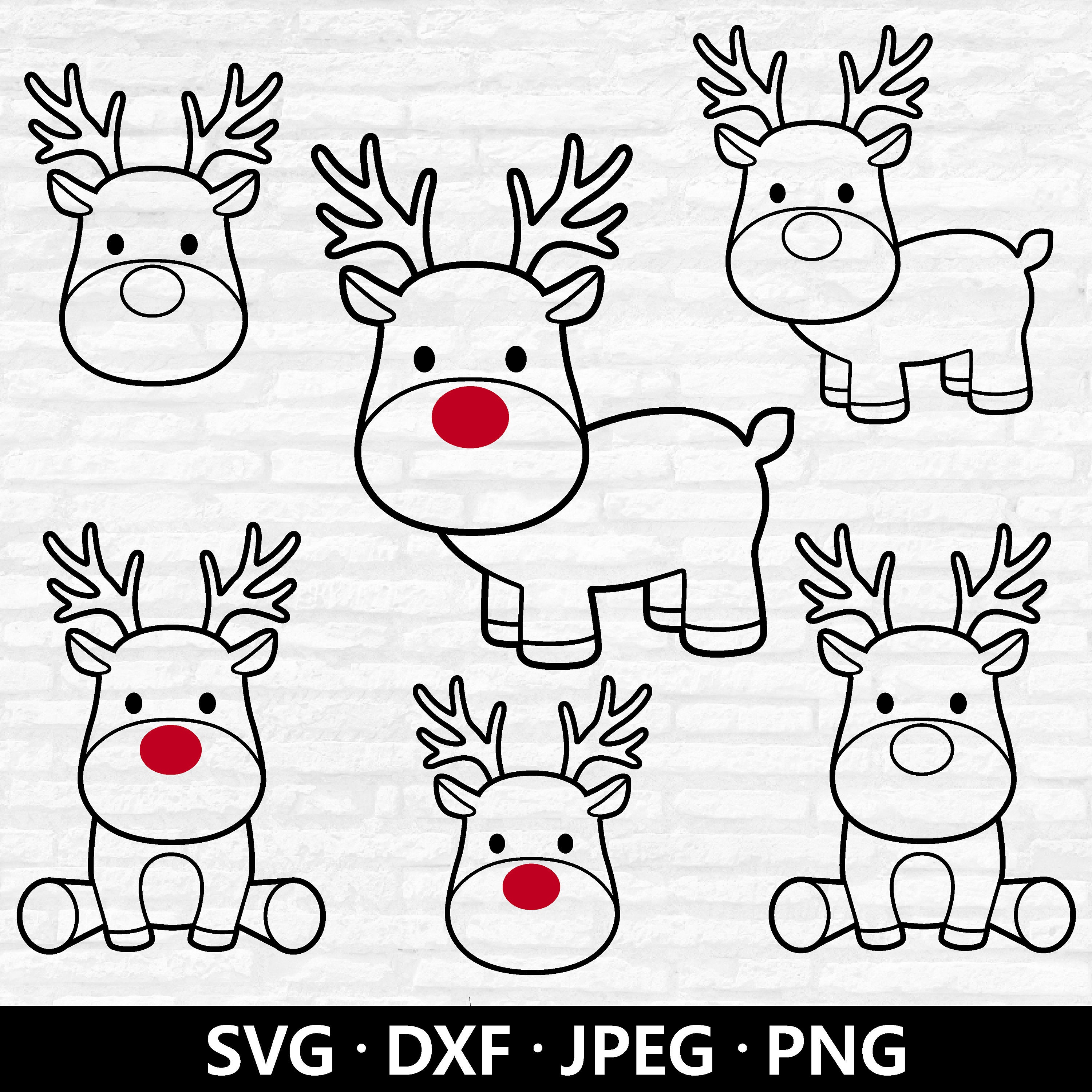 Reindeer Clipart Black And White