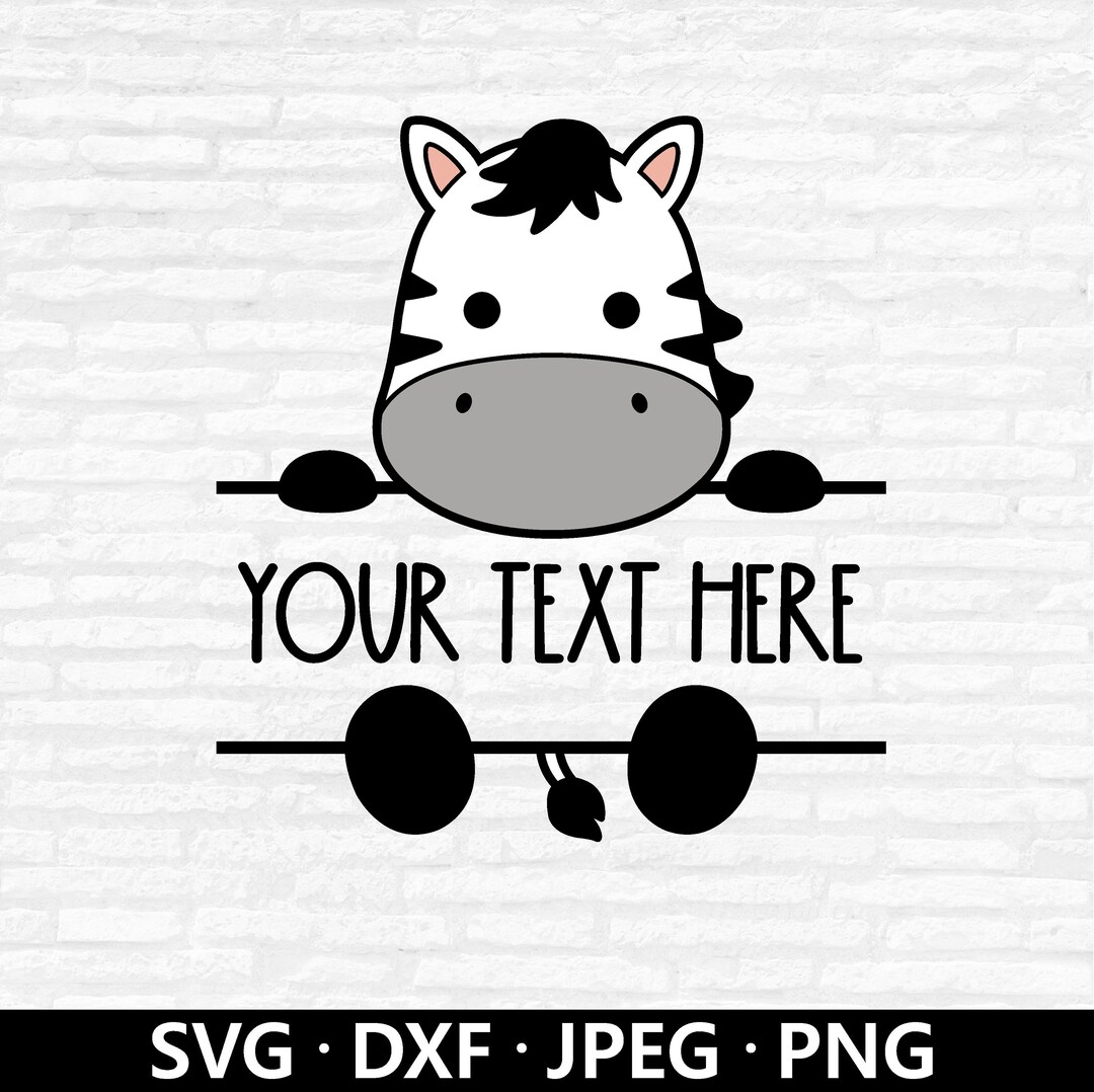 Zebra Monogram SVG Baby Zebra SVG Cute Zebra Cut File Baby - Etsy