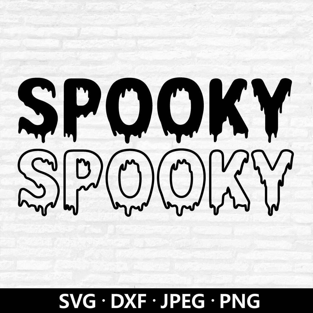 Spooky Season SVG: Hand Drawn Halloween Design Cut Files (digital ...