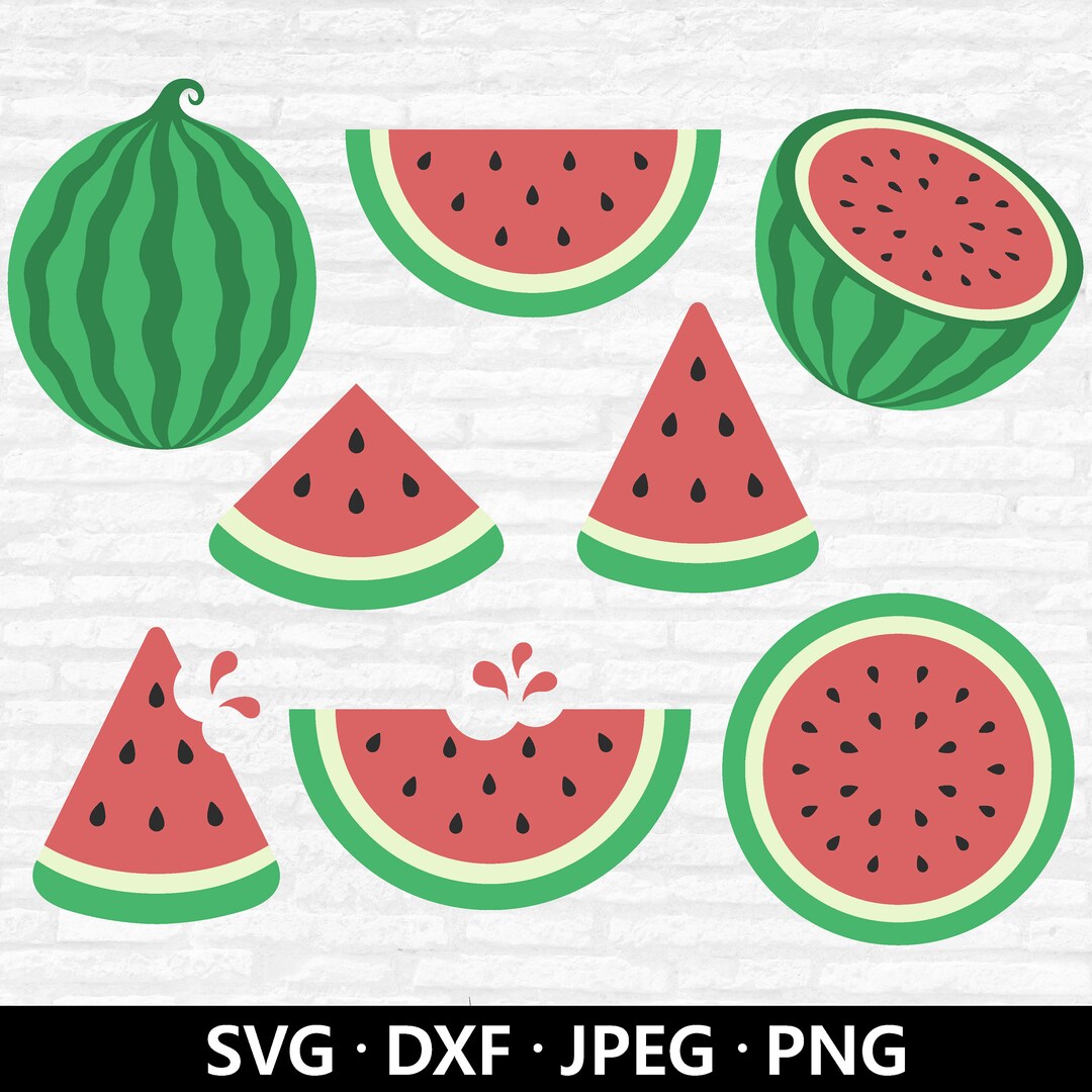 Watermelon SVG Bundle: Summer Fruit Clipart (digital Download) - Etsy